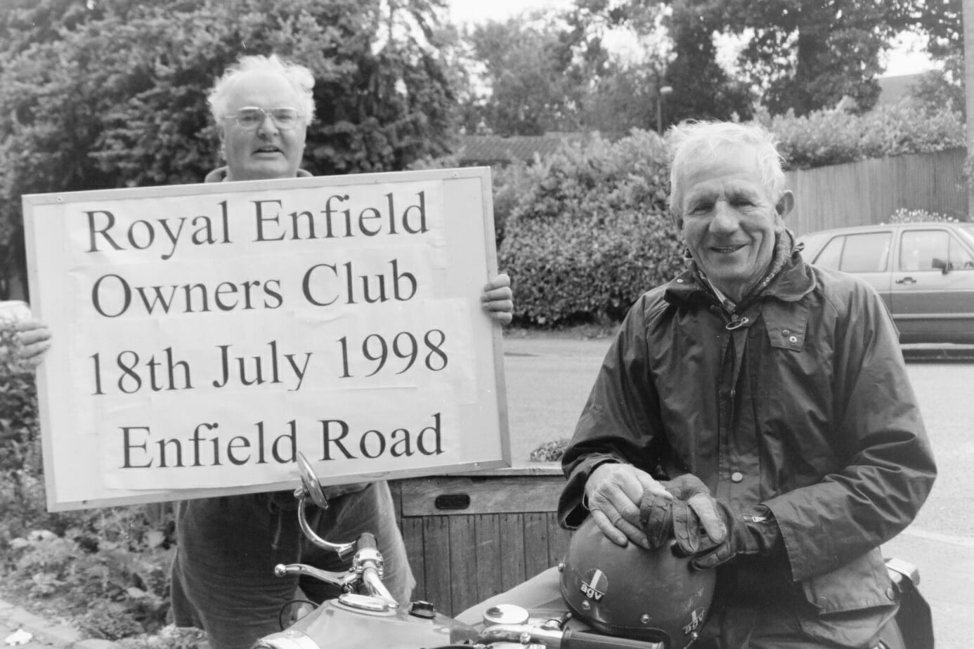 Royal Enfield Owners Club Julian Edwards and Roger Boss at the 1998 ...